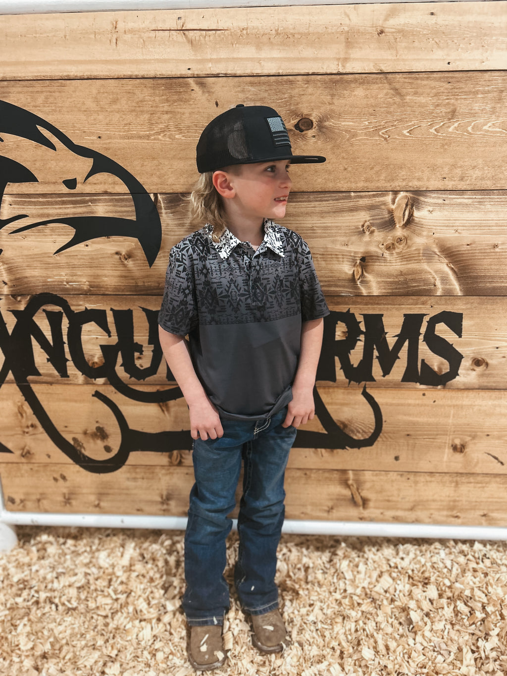 The Hooey Weekender Polo {Black Aztec Fade} – Hawk Western Wear