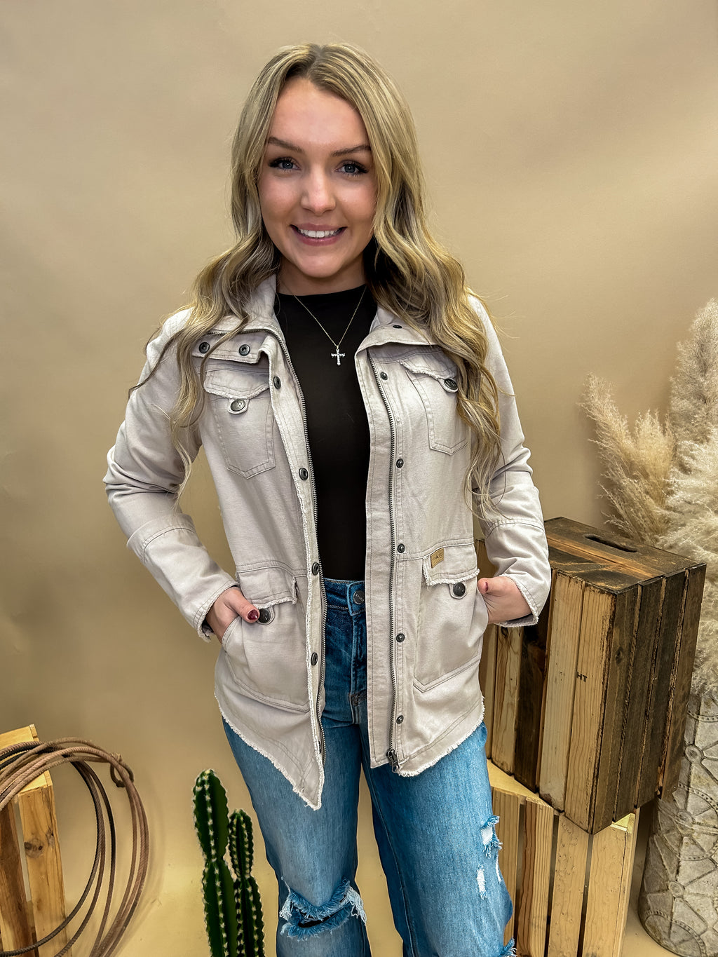 Powder River Beige Cotton Canvas Jacket – Hawk Western Wear