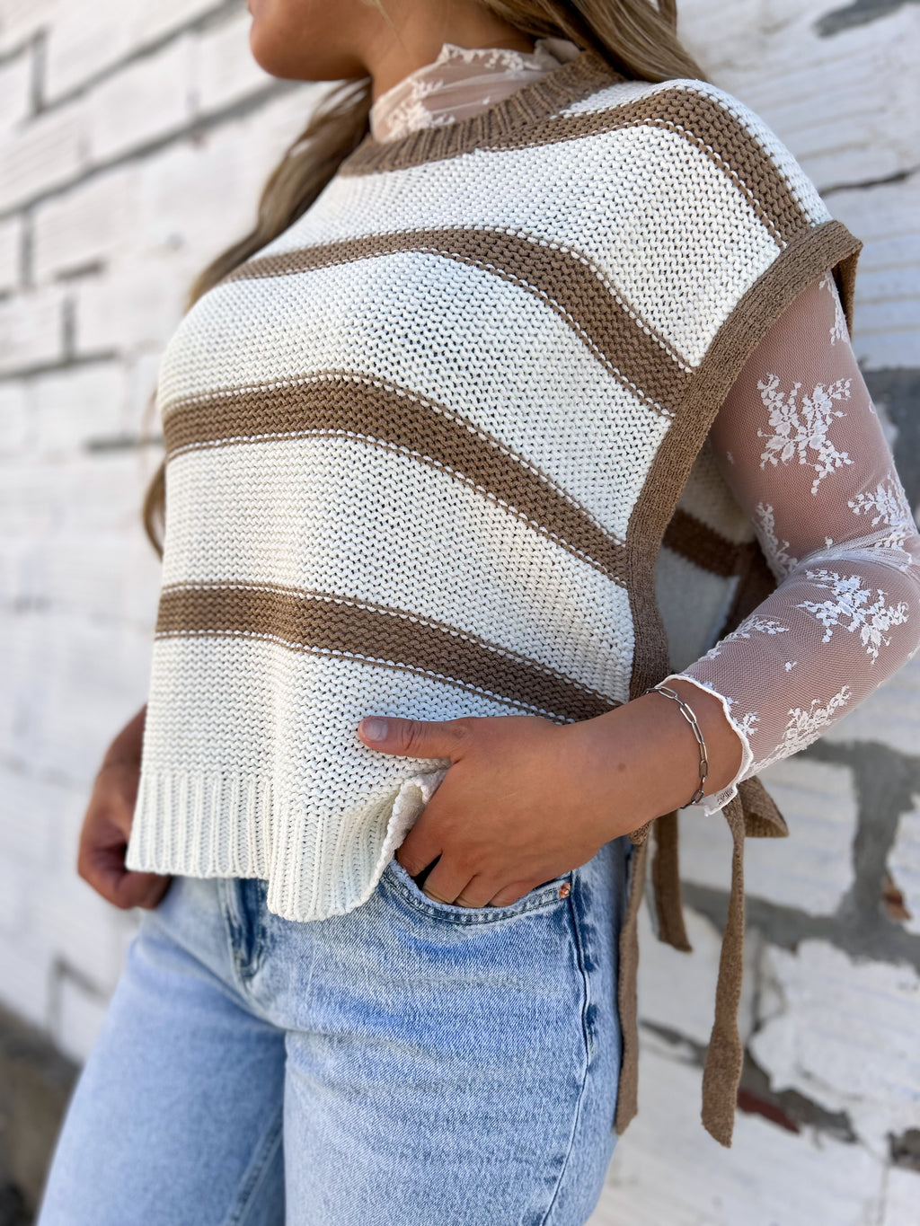 The Nash Lace Mesh Top {White} – Hawk Western Wear