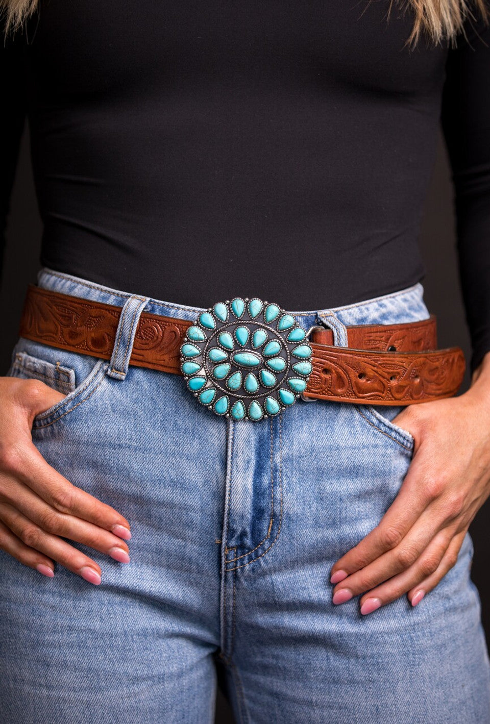The Strathmore Buckle {Turquoise} – Hawk Western Wear