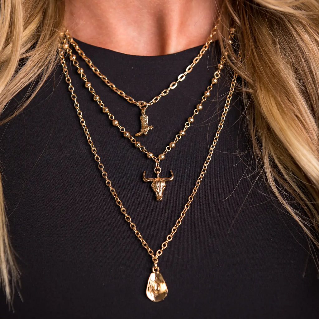The Cowboy Necklace {Gold} – Hawk Western Wear