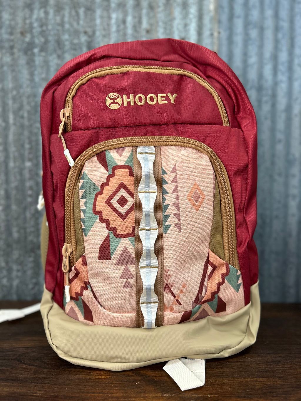 Hooey OX Western Backpack {Burgundy Aztec} BP074BUTN – Hawk Western Wear
