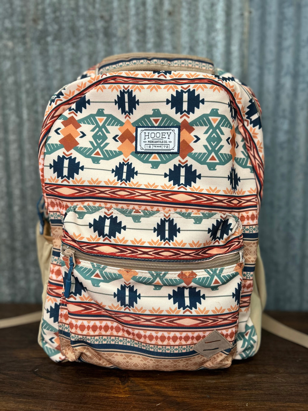 Hooey Recess Backpack Blue & Tan with Thunderbird Pattern BP071TNTB ...