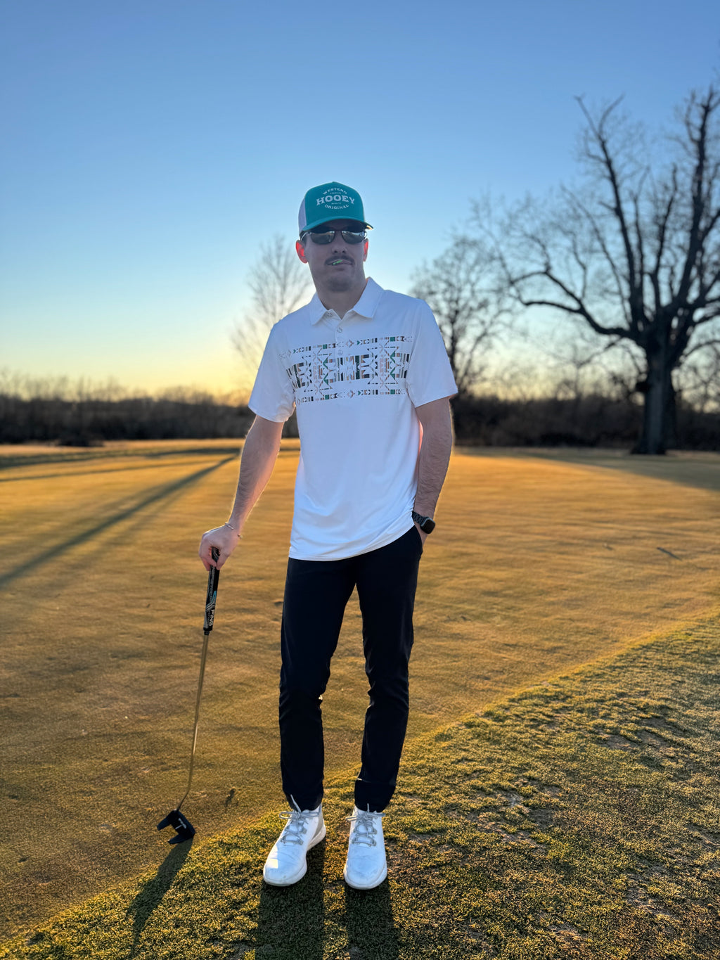 The Weekender Polo {White} – Hawk Western Wear
