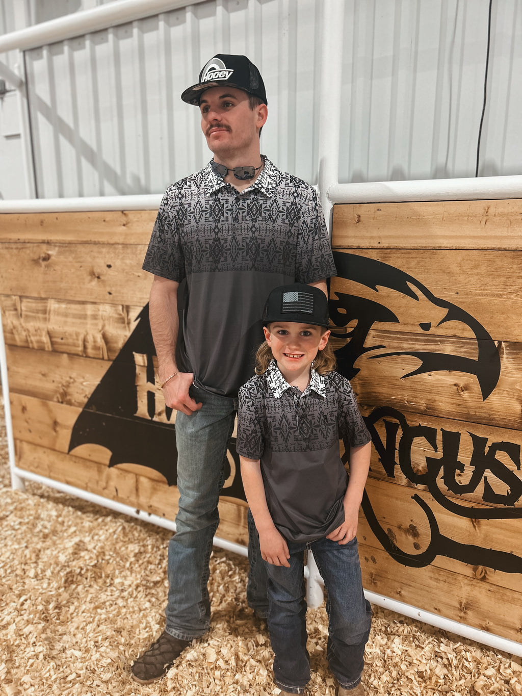 The Hooey Weekender Polo {Black Aztec Fade} – Hawk Western Wear