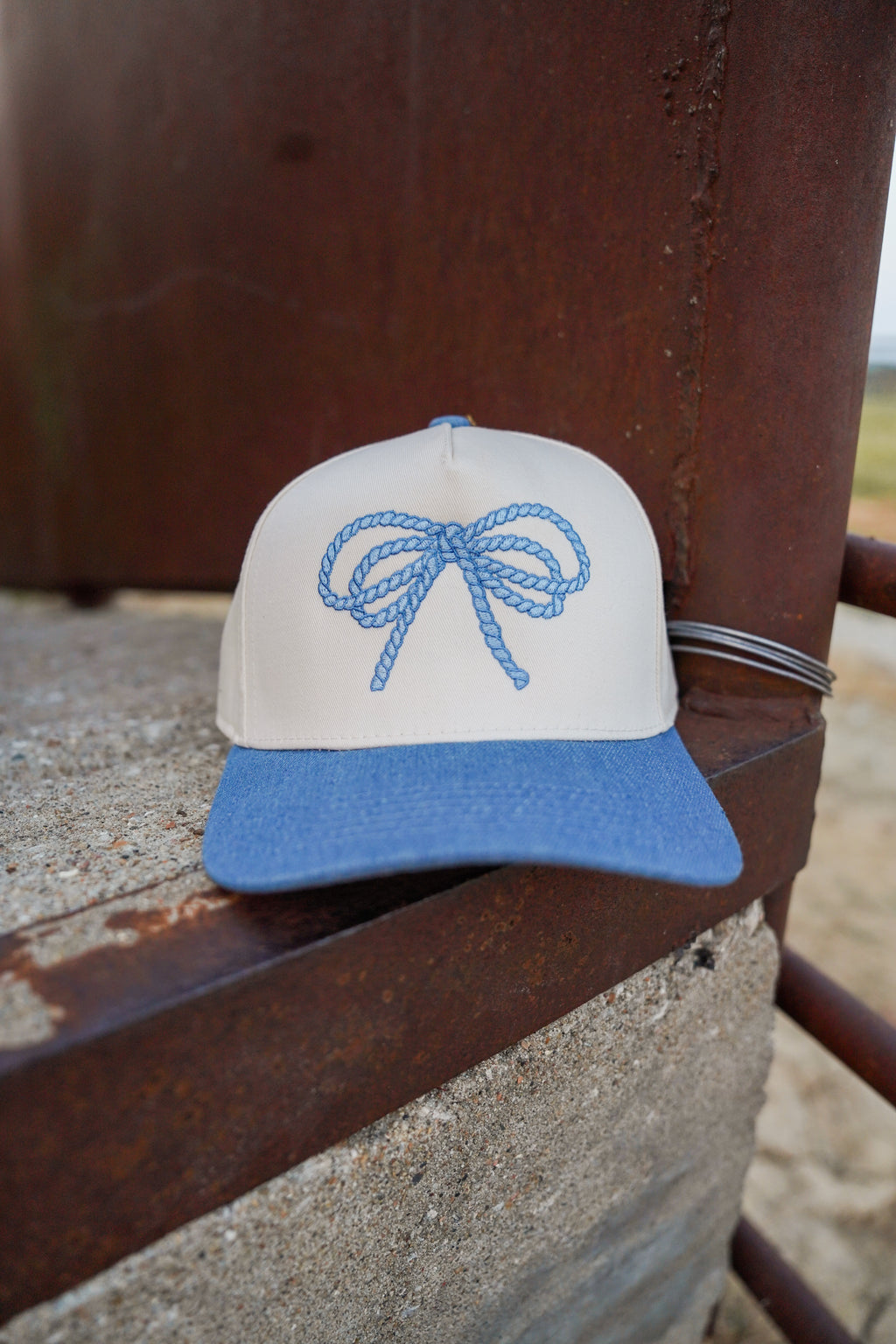 Summer Tees Denim Lasso Bow Cap - Hawk Western Wear